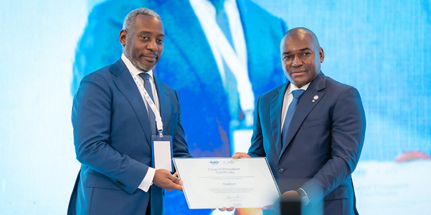 Gabon receives ICAO Council President Certificate